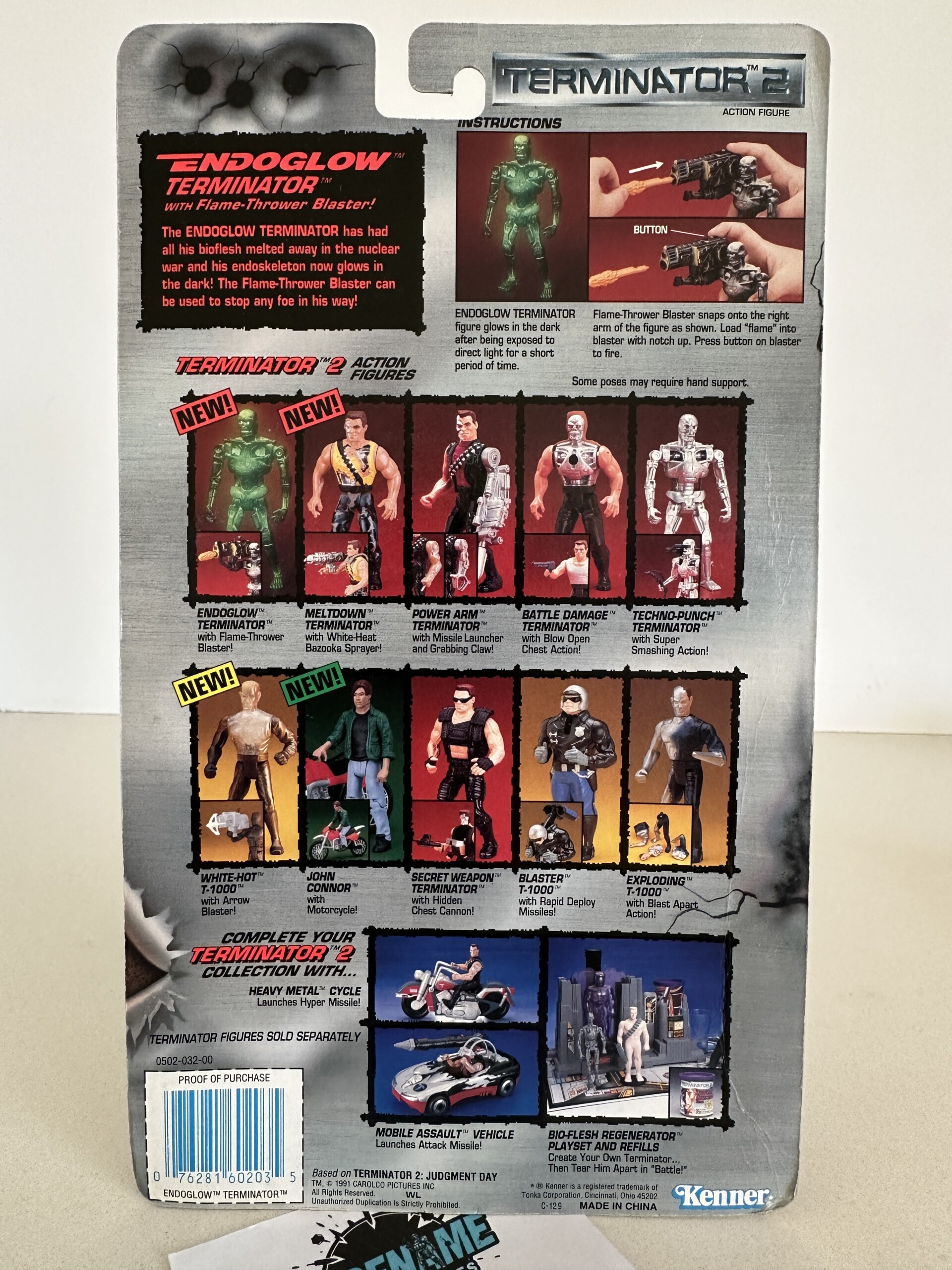 Terminator 2 Endoglow Terminator MOSC Kenner 1991